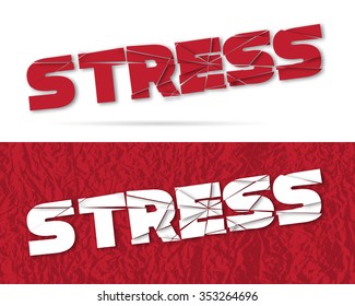 Stress Lettering Design Set Stock Vector (Royalty Free) 353264696 ...