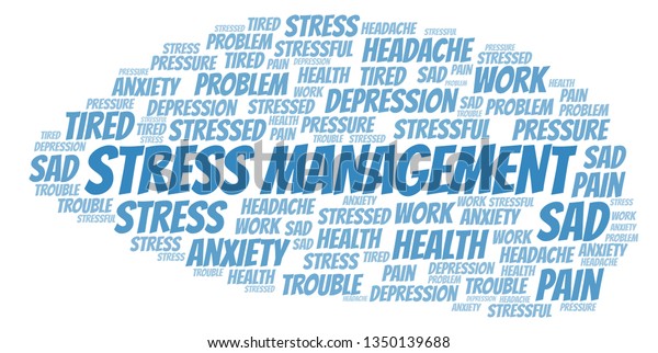 Stress Management Word Cloud Stock Vector (Royalty Free) 1350139688 ...