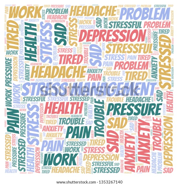 Stress Management Word Cloud Stock Vector (Royalty Free) 1353267140 ...