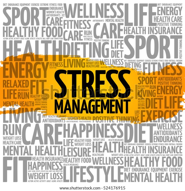 Stress Management Word Cloud Collage Health Stock Vector (Royalty Free ...