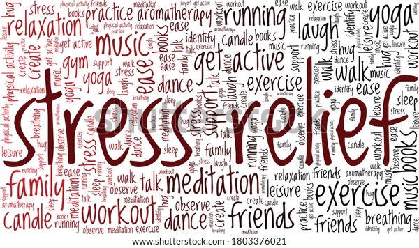 Stress Relief Vector Illustration Word Cloud Stock Vector (Royalty Free ...