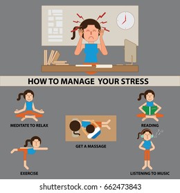 Stress Vector Illustration Stock Vector (Royalty Free) 662473843 ...