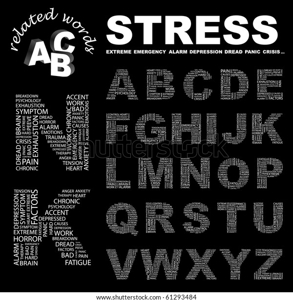 Stress Vector Letter Collection Illustration Different Stock Vector ...