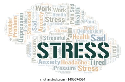 Stress Word Cloud Wordcloud Made Text Stock Vector (Royalty Free ...