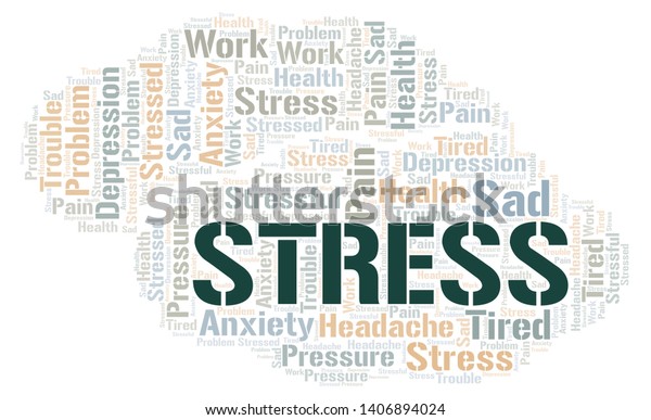 Stress Word Cloud Wordcloud Made Text Stock Vector (Royalty Free ...