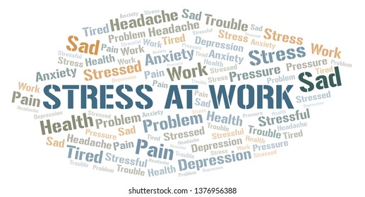 Stress Work Word Cloud Stock Vector (Royalty Free) 1376956388 ...
