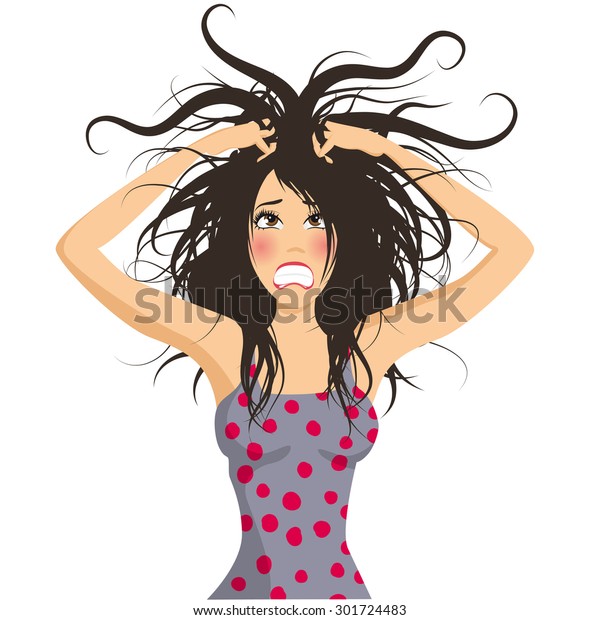 642 Cartoon pulling hair out 图片、库存照片和矢量图 | Shutterstock