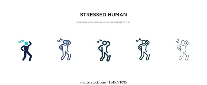 Stressed Human Icon Different Style Vector Stock Vector (Royalty Free ...