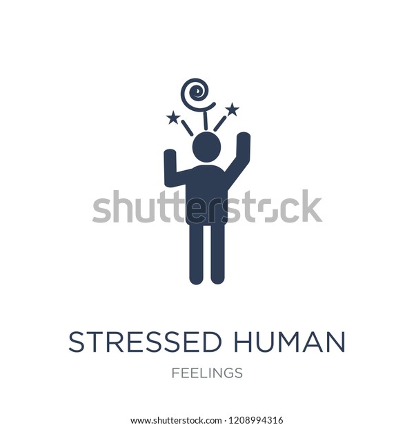 Stressed Human Icon Trendy Flat Vector Stock Vector (Royalty Free ...