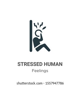 Stressed Human Vector Icon On White Stock Vector (Royalty Free ...