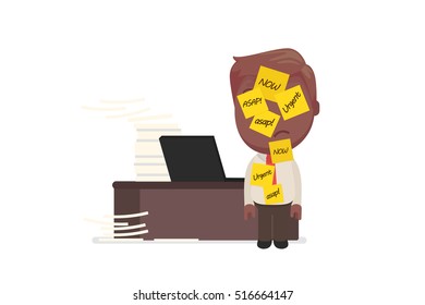Stressed People Asap Sticky Notes Stock Vector (Royalty Free) 516664147 ...
