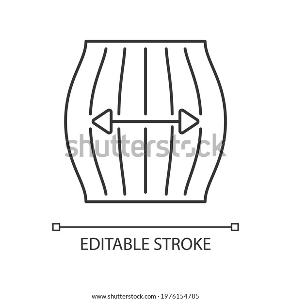 Stretch Fabric Property Linear Icon Stretchable Stock Vector (Royalty ...