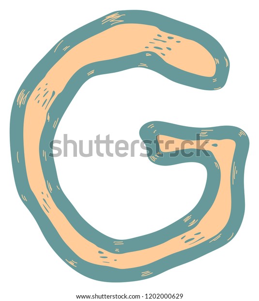 Stretched Vector Alphabetletter G Stock Vector (Royalty Free ...
