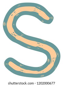 Stretched Vector Alphabetletter S Stock Vector (Royalty Free ...