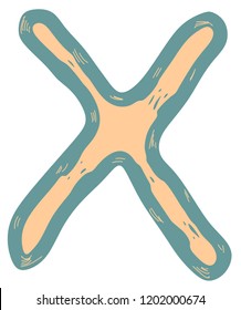 Stretched Vector Alphabetletter X Stock Vector (Royalty Free ...