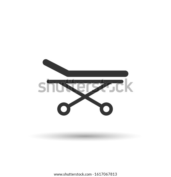 Stretcher Bed Icon Vector Patient Hospital Stock Vector (Royalty Free ...