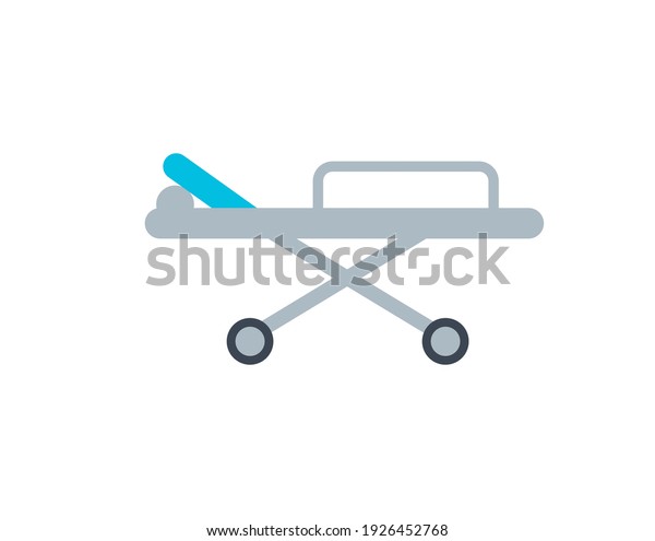 Stretcher Bed Icon Vector Patient Hospital Stock Vector (Royalty Free ...