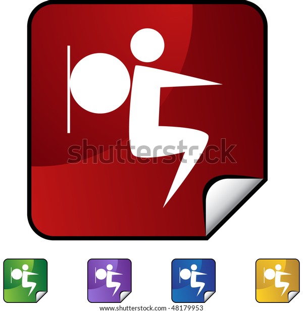 Stretching Stick Figure Isolated Web Icon Stock Vector (Royalty Free ...
