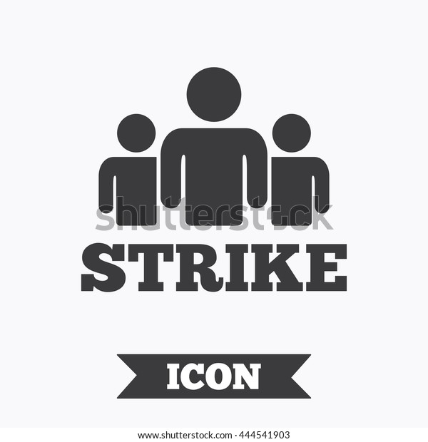 Strike Sign Icon Group People Symbol Stock Vector (Royalty Free) 444541903