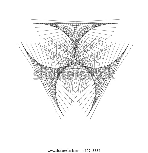 String Art Sacred Geometrywhite Background Stock Stock Vector (Royalty ...