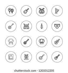 String Icon Set Collection 16 Outline: Stock-Vektorgrafik (Lizenzfrei ...