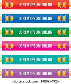 Strip Text Template Ribbon Text Template Stock Vector (Royalty Free ...