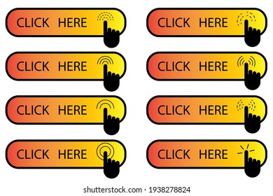 Stripe Click Here Horizontal Banner Template Stock Vector (Royalty Free ...