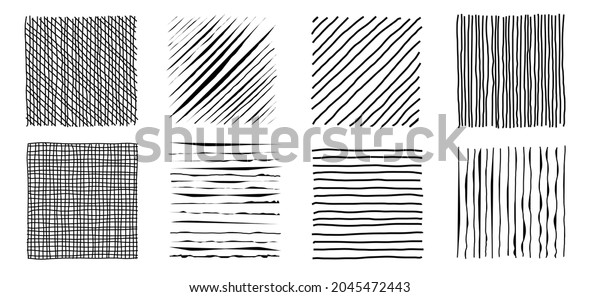 Stripe Linear Stroke Doodle Hand Drawn Stock Vector (Royalty Free ...