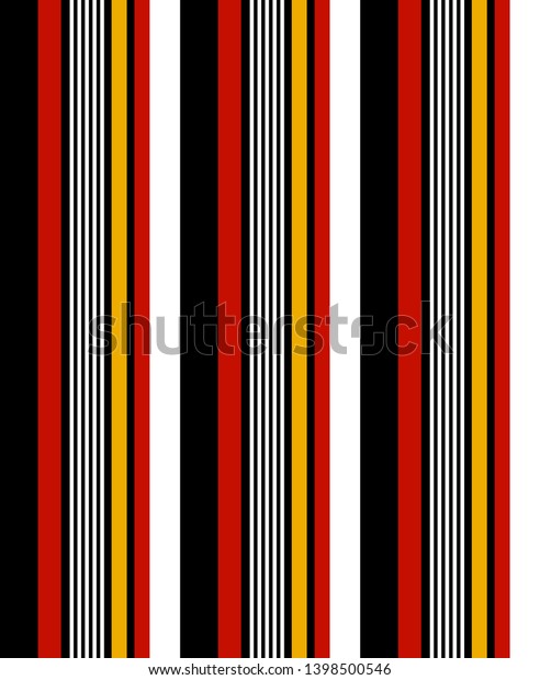 Stripe Seamless Pattern Black Red Yellow Stock Vector (Royalty Free ...