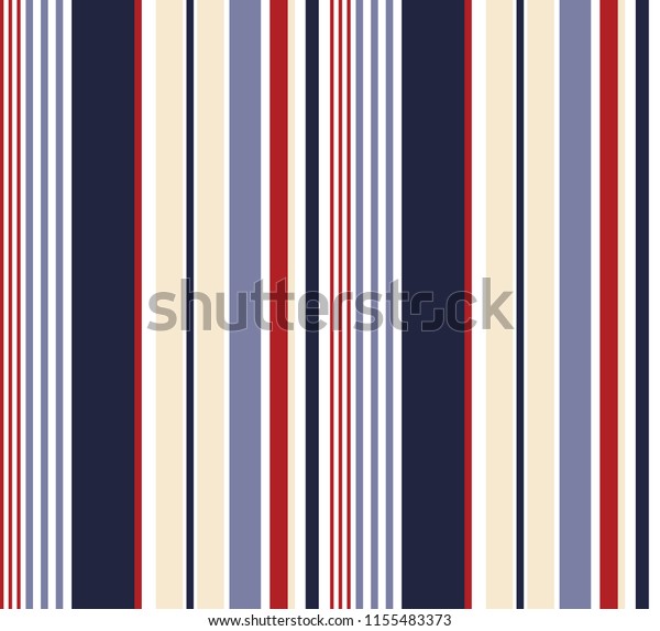 Stripe Seamless Pattern Bluered White Colors Stock Vector (Royalty Free ...