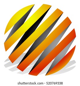 Striped 3d Spheres Orbs Sphere Icons Stock Vector (Royalty Free ...
