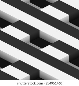 Striped 3d Square Holes Vector Seamless Stock Vector (Royalty Free ...