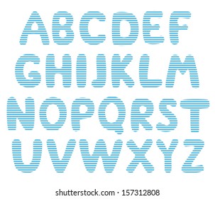 Striped Alphabet Letters Stock Vector (Royalty Free) 157312808