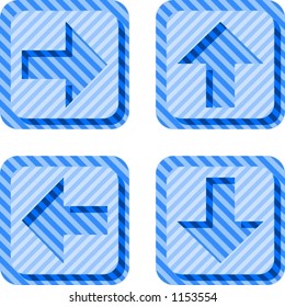 Striped Arrow Icons Stock Vector (Royalty Free) 1153554 | Shutterstock