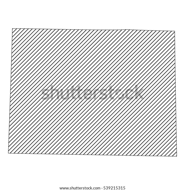 Striped Colorado Map Isolated On White Stock Vector (Royalty Free ...