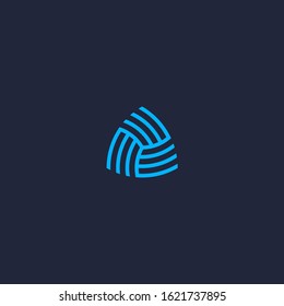 Striped Fat Triangle Logo Icon Stock Vector (Royalty Free) 1621737895 ...