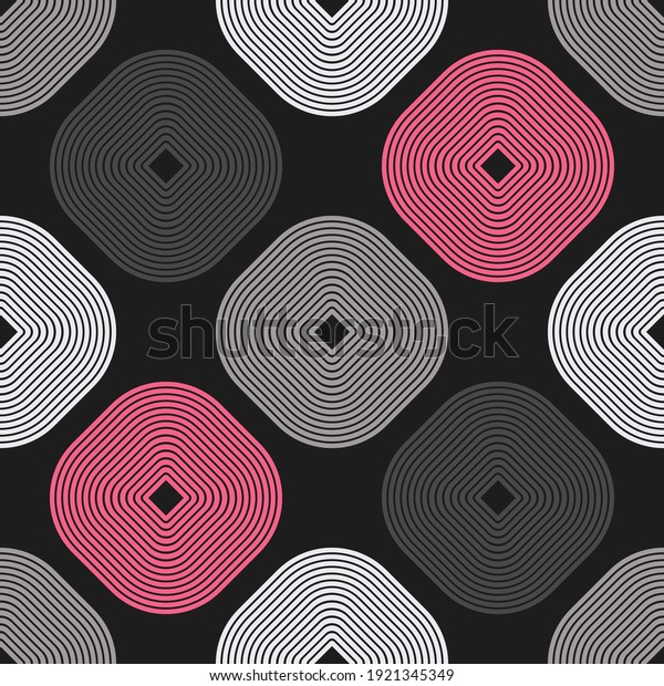 Striped Figures Mosaic Geometric Shapes Seamless Stock Vector (Royalty ...