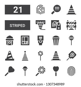 Striped Icon Set Collection 21 Filled: vector de stock (libre de ...