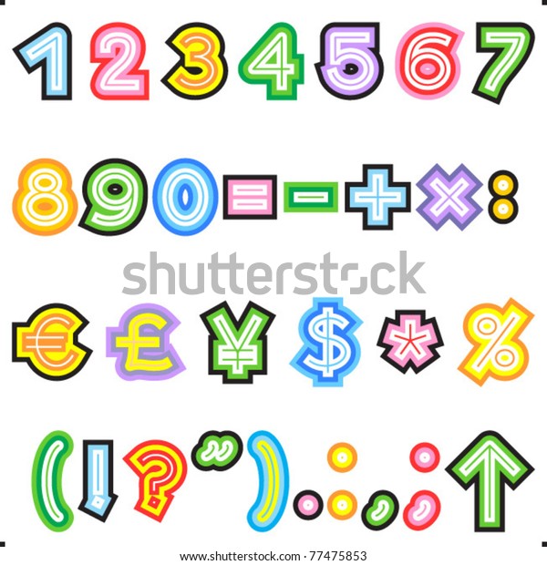 Striped Letters Alphabet Set Part 2 Stock Vector (Royalty Free ...