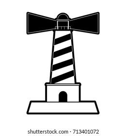 Striped Lighthouse Icon Image Stock Vector (Royalty Free) 713401072 ...