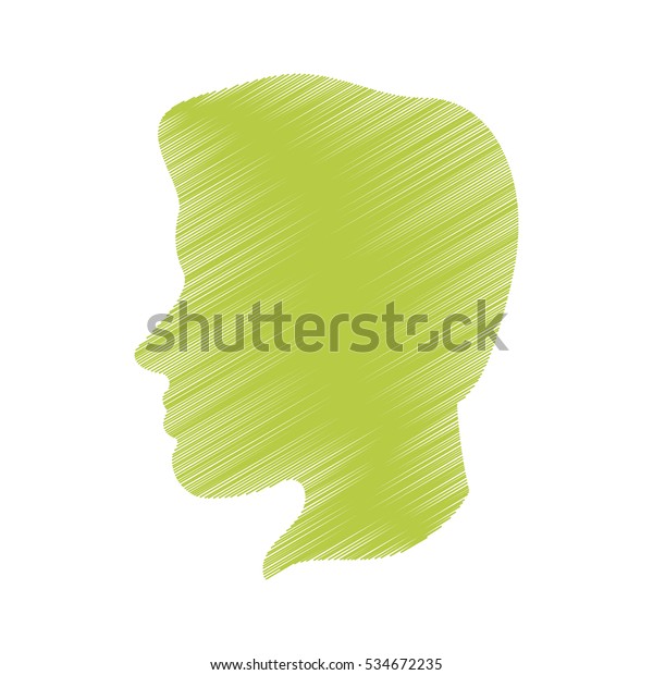 Striped Man Head Profile Design Stock Vector (Royalty Free) 534672235