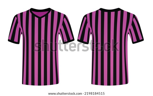 Striped Referee Jersey Vector Illustration Stock Vector (Royalty Free ...