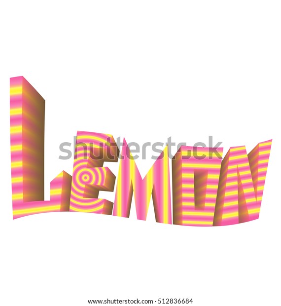 Striped Sign White Background Lemon Logo Stock Vector (Royalty Free ...