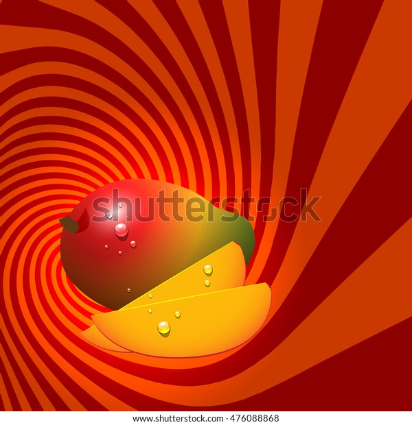 Striped Spiral Mango Confectioners Background Stock Vector (Royalty ...