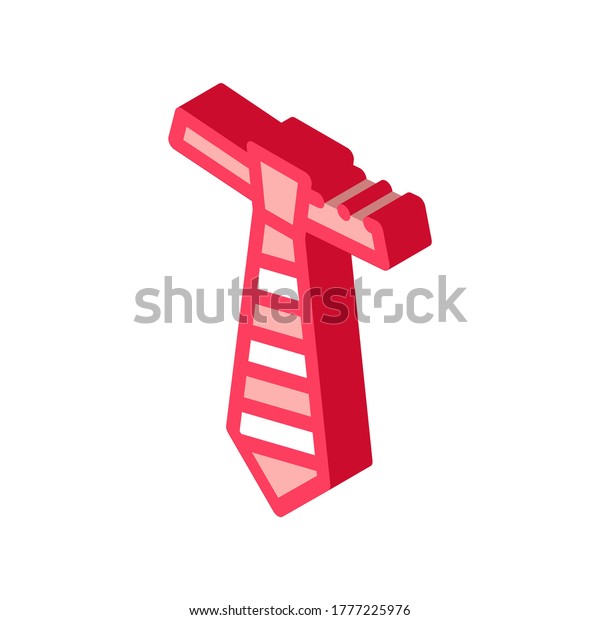 Striped Tie Icon Vector Isometric Striped Stock Vector (Royalty Free ...