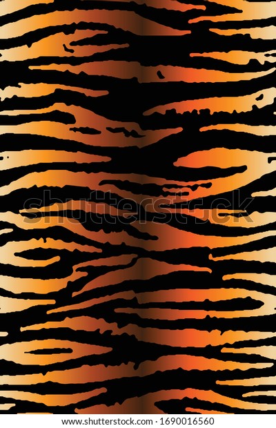 Striped Tiger Orange Pattern Animal Print Stock Vector (Royalty Free ...