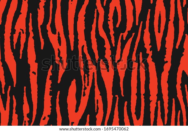 Striped Zebra Orange Pattern Animal Print Stock Vector (Royalty Free ...