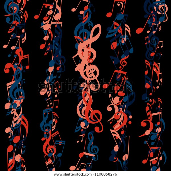 Stripes Musical Notes Abstract Background Notes Stock Vector (Royalty ...