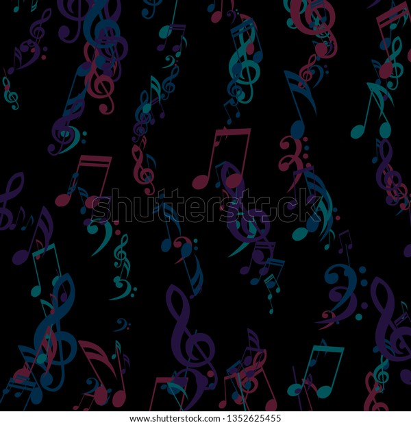 Stripes Musical Notes Abstract Background Notes Stock Vector (Royalty ...
