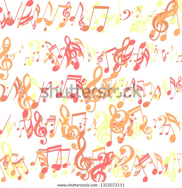 Stripes Musical Notes Creative Background Notes Stock Vector (Royalty ...